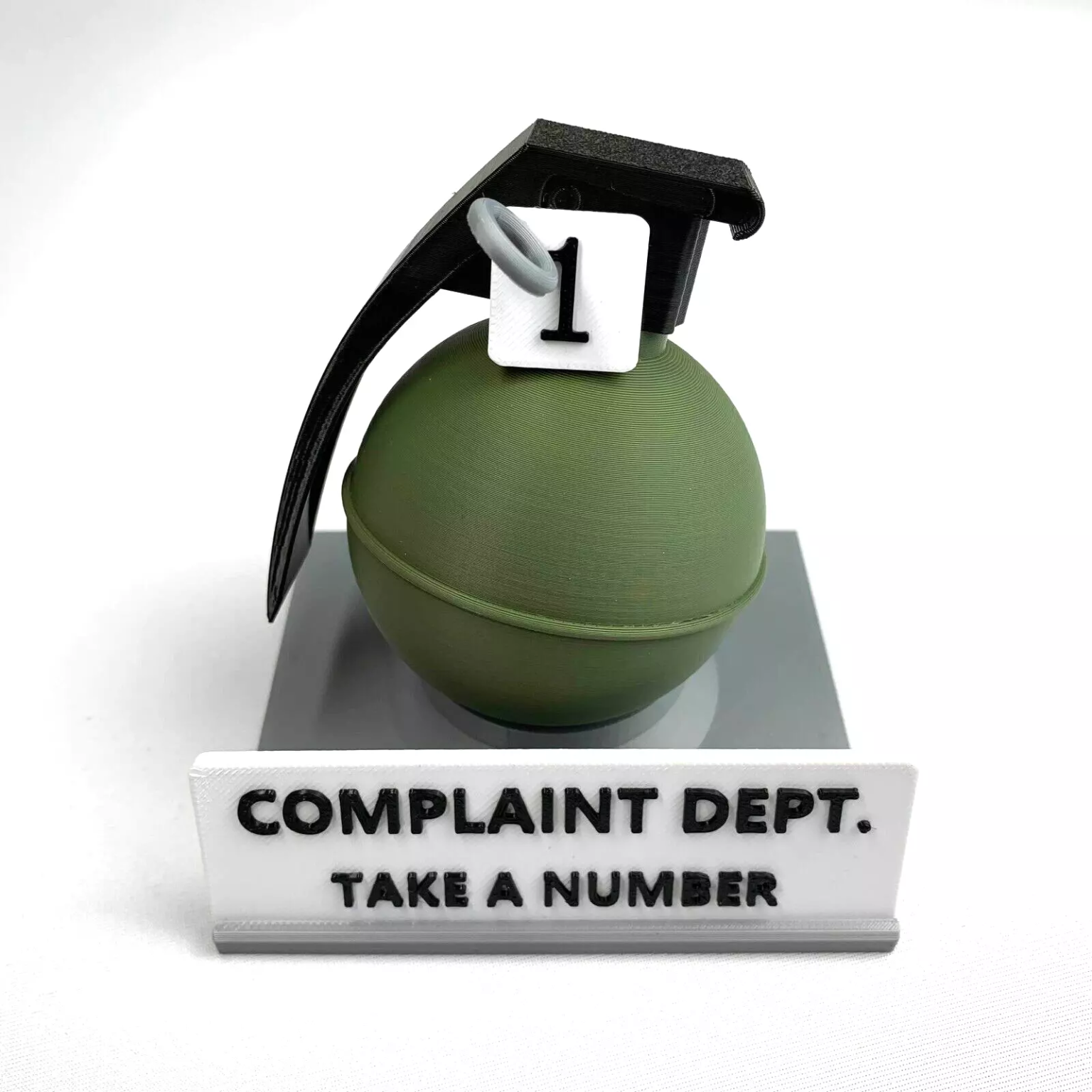 Complaint Dept Grenade - Funny Desk Decor - The Make It Collective